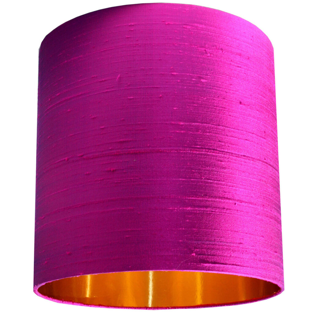 Hot Pink Silk Lampshade Copper Lining Marmalade At Dogpole Hot Pink Silk Lampshade Copper Lining Marmalade At Dogpole